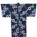 Japanese Kimono Robe Blue Floral Cotton Kimono Dress Floral - Etsy