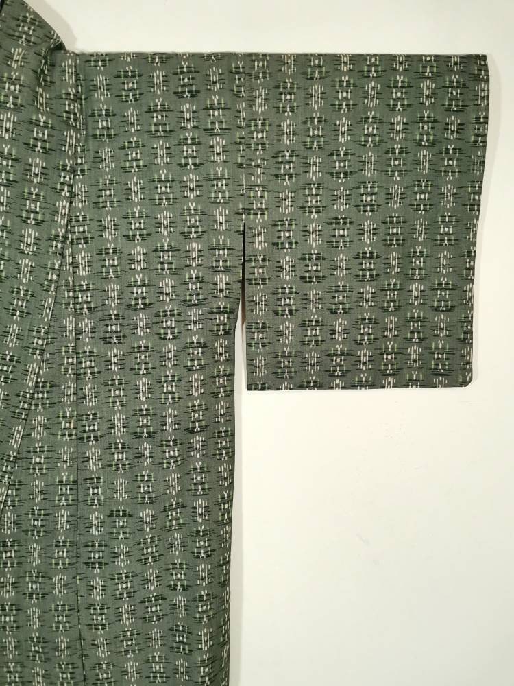 Japanese Kimono Robe Green Abstract Vintage Kimono Dress - Etsy