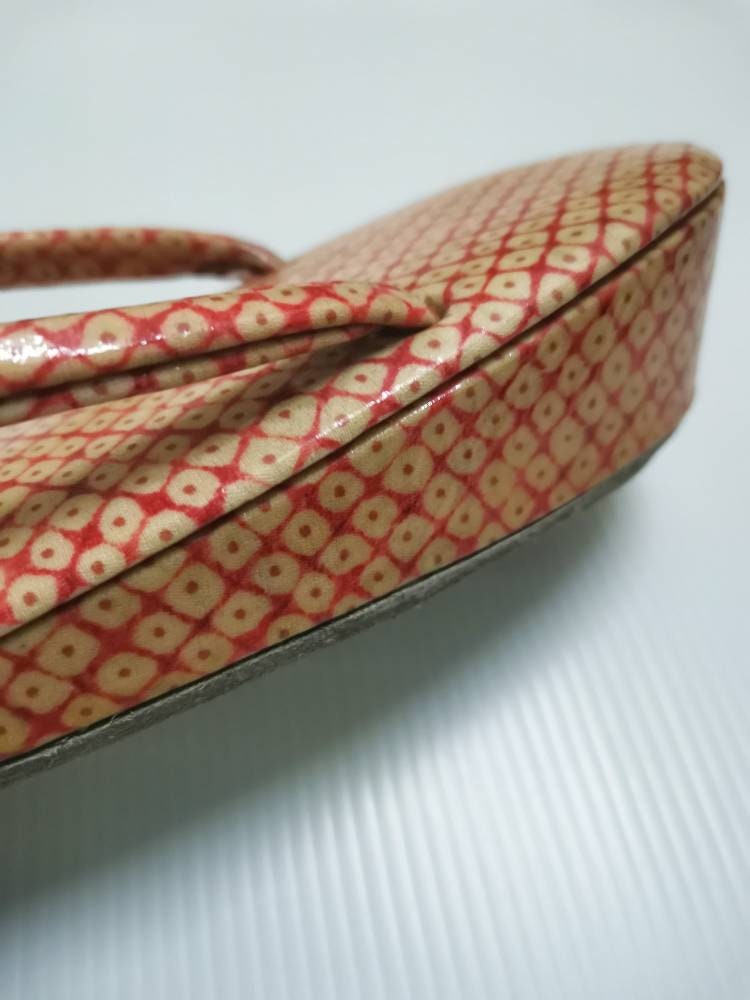Japanese Traditional Red Zori Geta Sandal Slipper Geta Shoes - Etsy