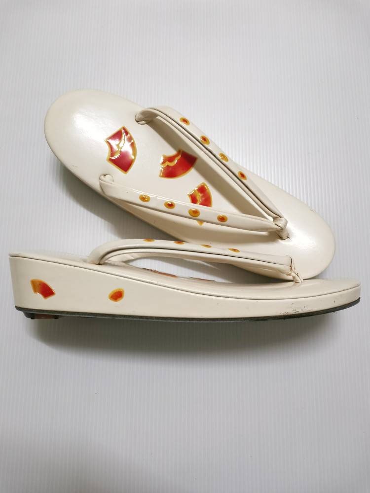 Japanese Traditional White Zori Geta Sandal Slipper Geta Shoes - Etsy
