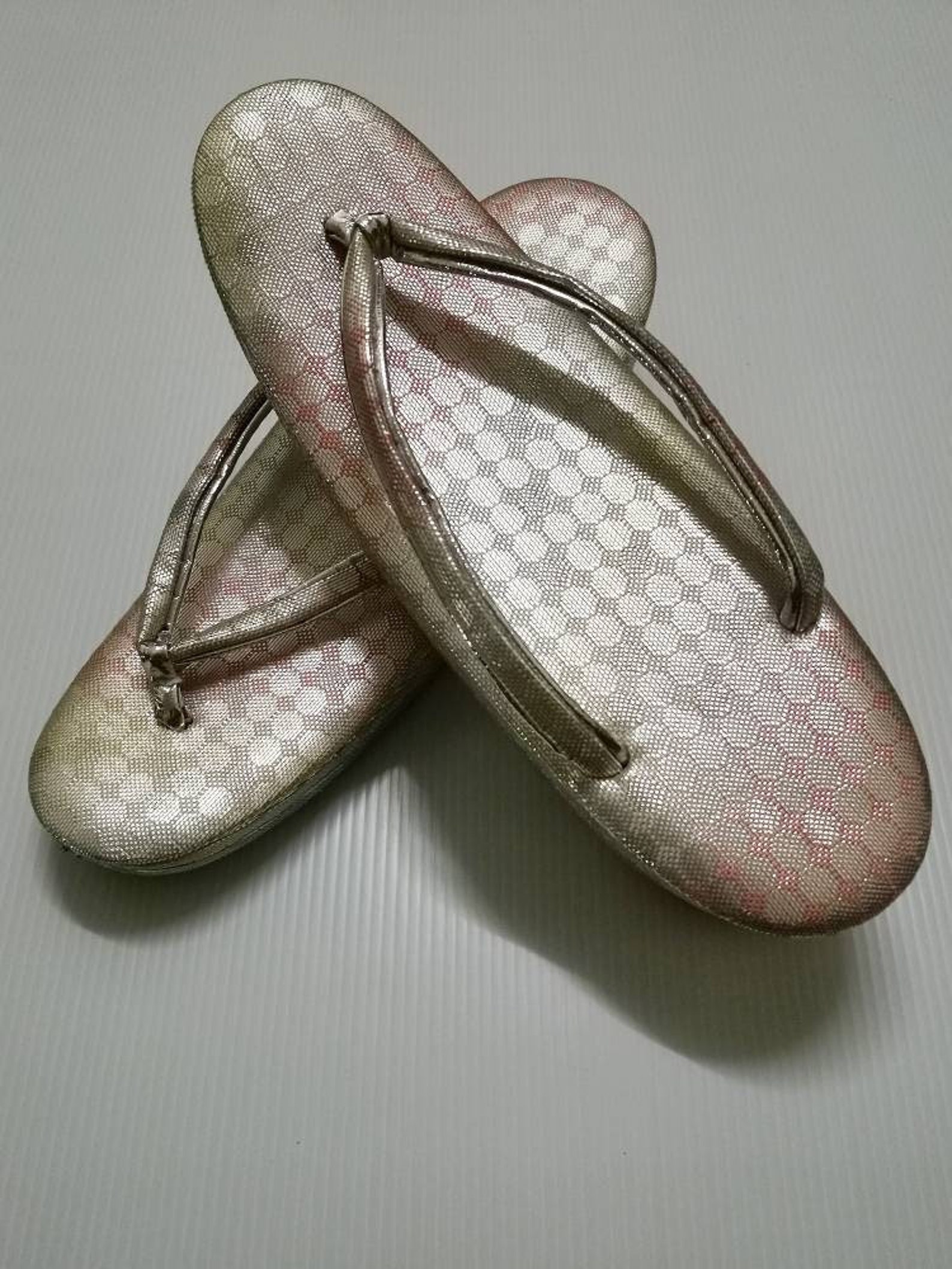 Japanese Traditional Gold Pink Zori Geta Sandal Slipper Geta - Etsy
