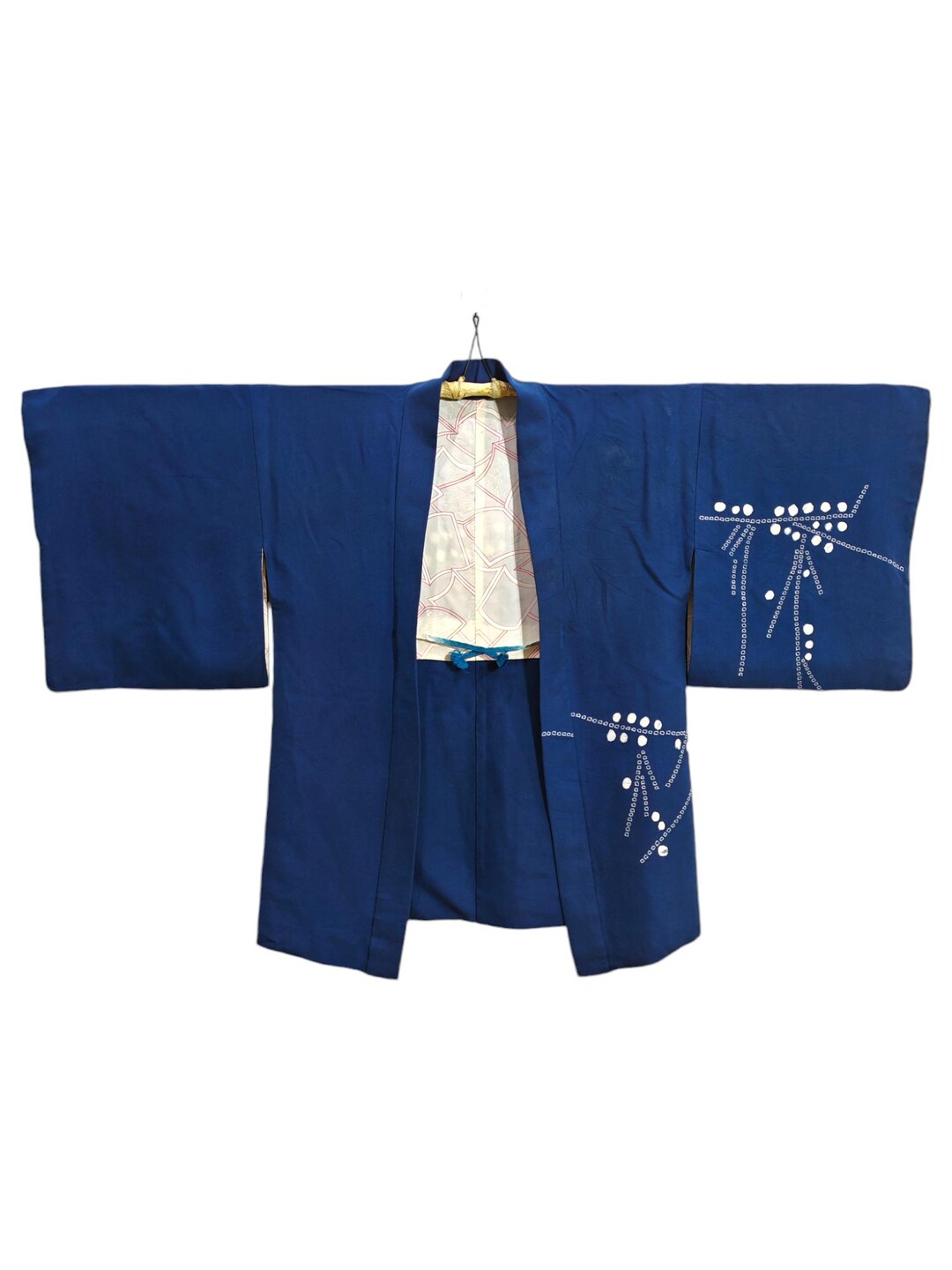 Japanese Blue Haori Abstract Kimono Jacket | Floral Kimono Haori ...
