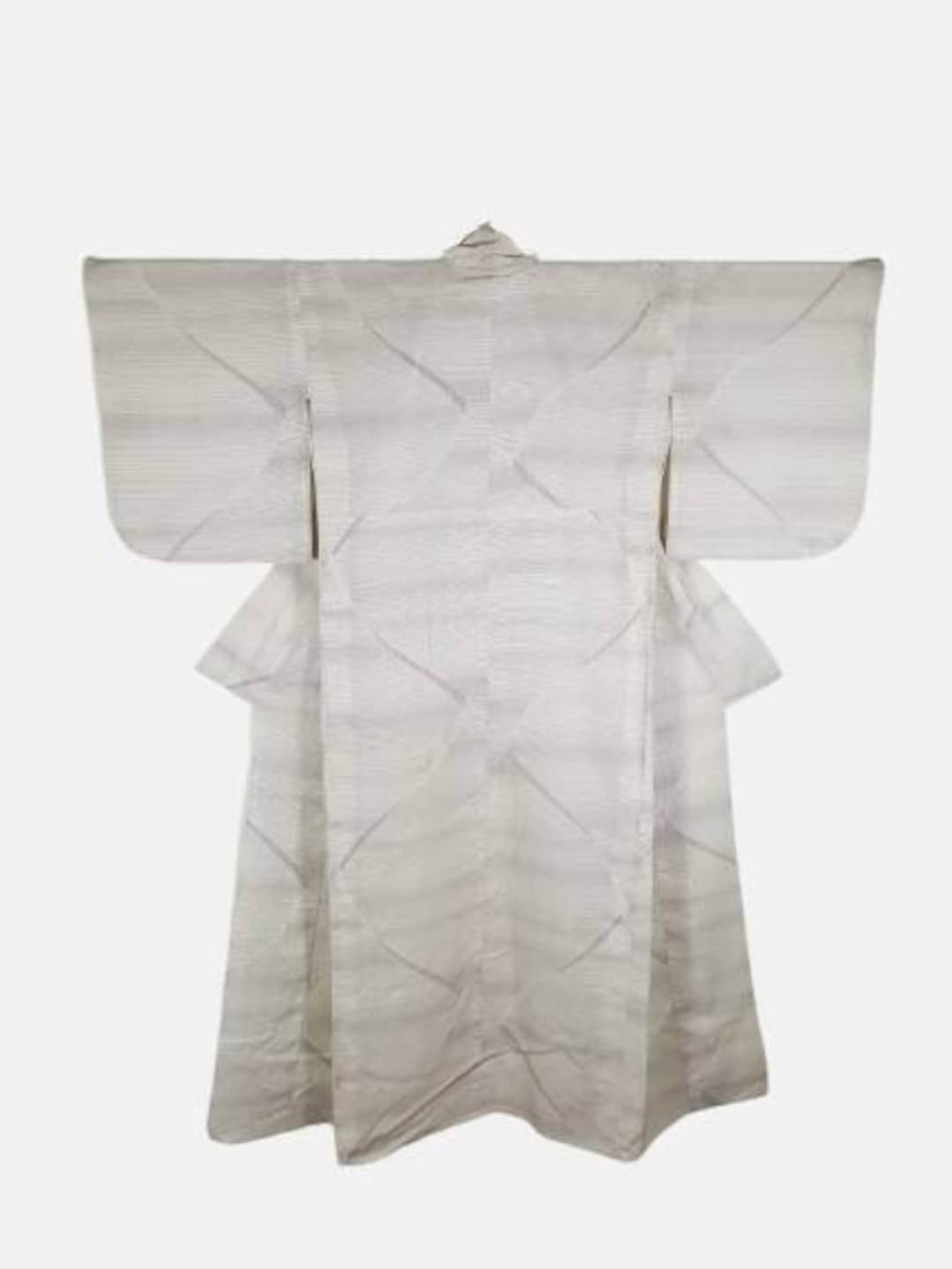 Japanese Kimono Robe White Abstract Kimono Dress | Floral Kimono ...