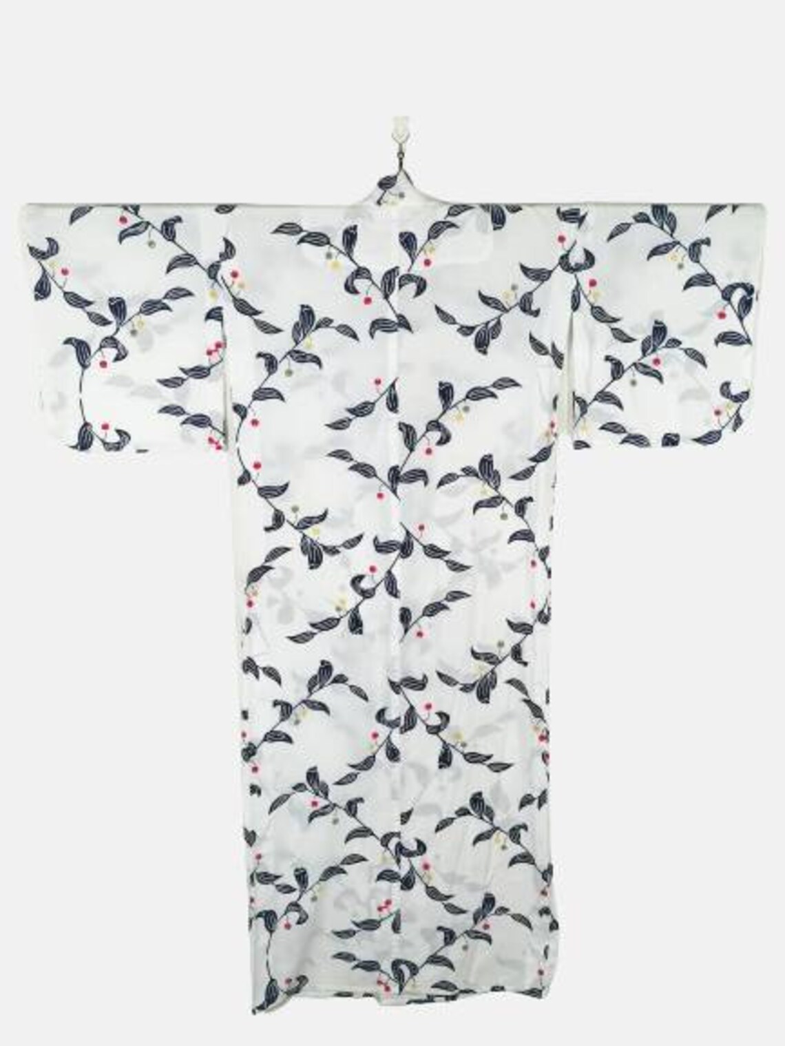 Japanese Kimono Robe White Floral Kimono Dress Floral Kimono | Etsy