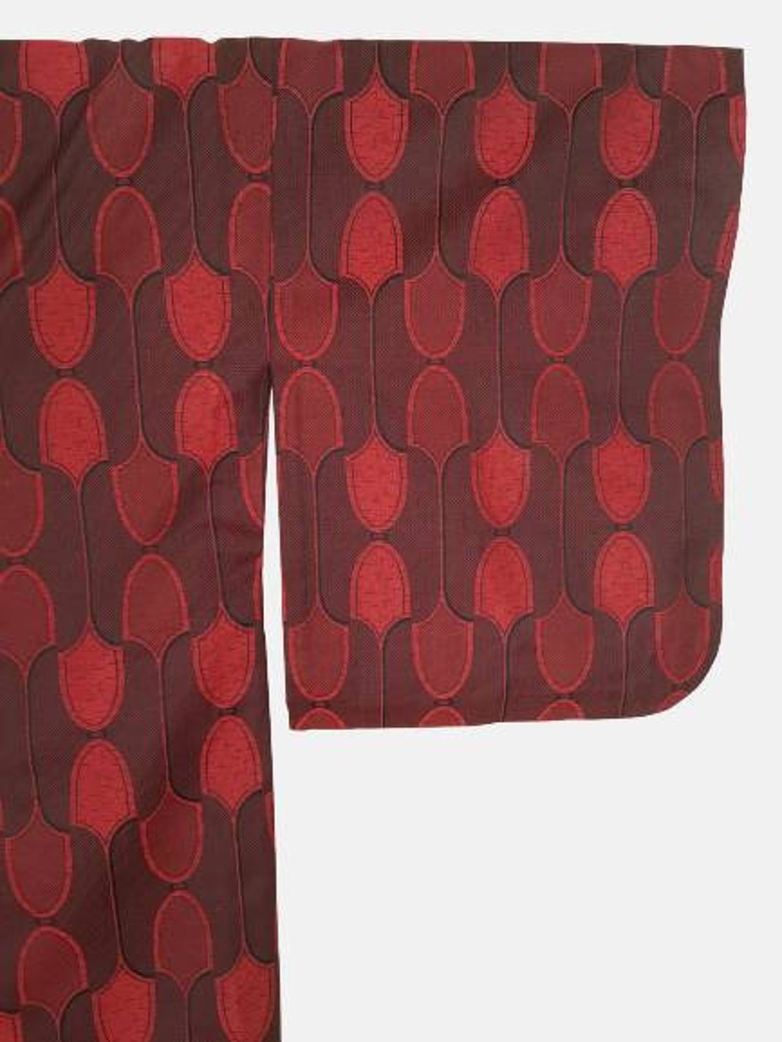 Japanese Kimono Robe Red Abstract Kimono Dress Floral Kimono | Etsy