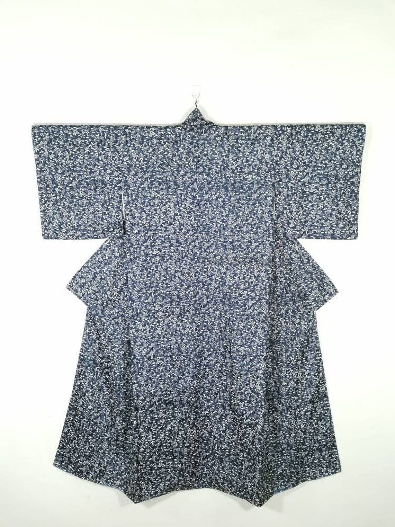 Japanese Kimono Robe Blue Floral Kimono Dress Floral Kimono - Etsy