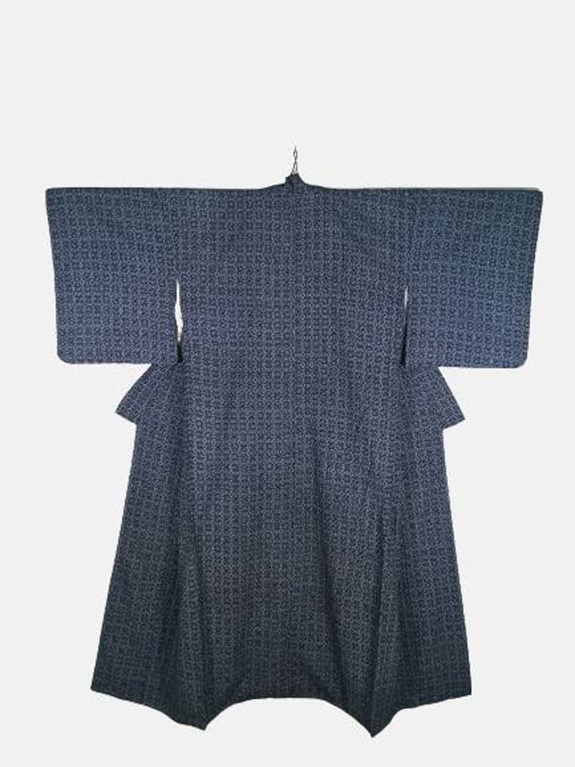 Japanese Kimono Robe Blue Abstract Kimono Dress Floral - Etsy