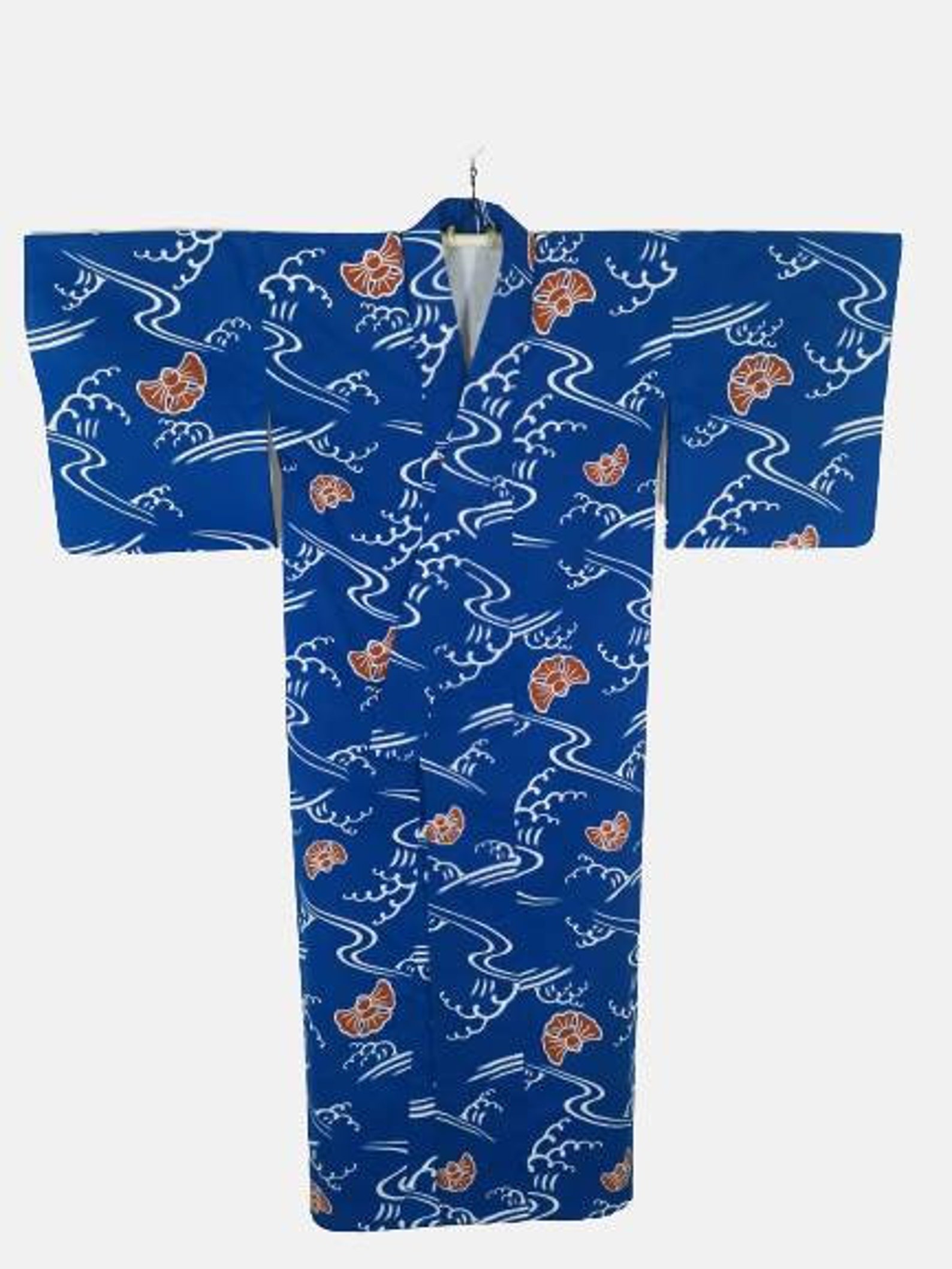 Japanese Kimono Robe Blue Abstract Kimono Dress Floral Kimono Kimono ...