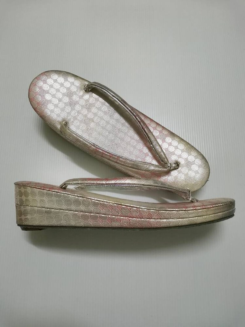 Japanese Traditional Gold Pink Zori Geta Sandal Slipper Geta - Etsy