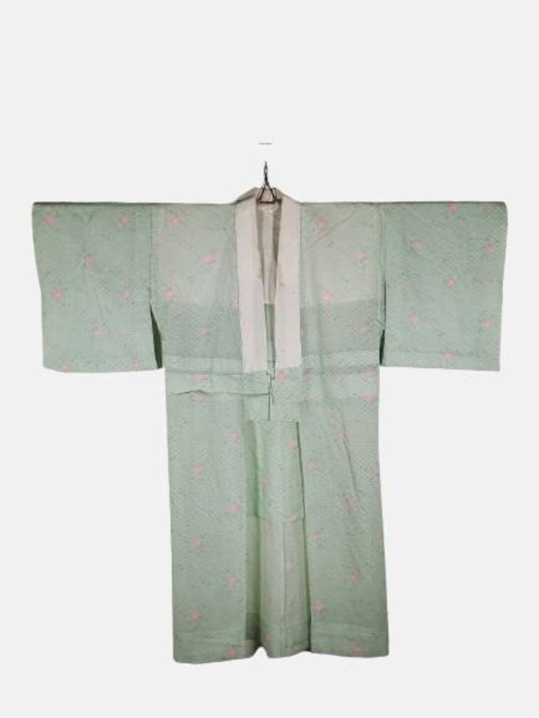 Japanese Women's Traditional Juban Green Floral Nagajuban Inner Under ...