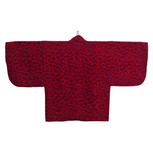 Japanese Red Haori Dochugi Floral Kimono Jacket | Floral Kimono Haori ...