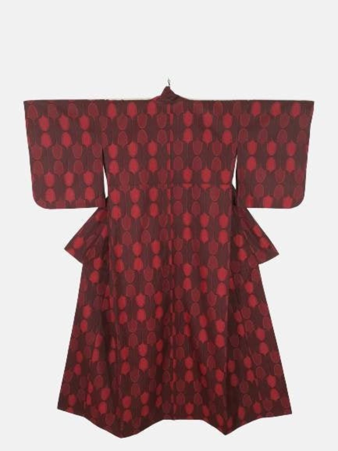 Japanese Kimono Robe Red Abstract Kimono Dress | Floral Kimono | Kimono ...