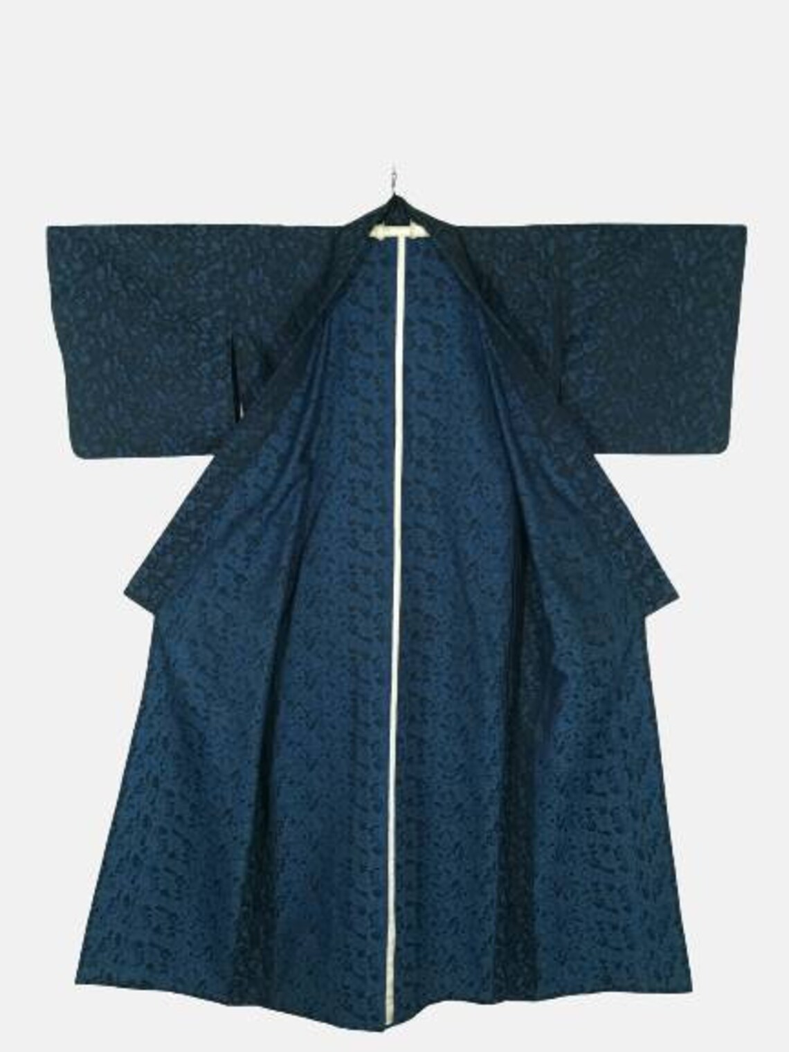 Japanese Kimono Robe Blue Floral Kimono Dress Floral Kimono - Etsy