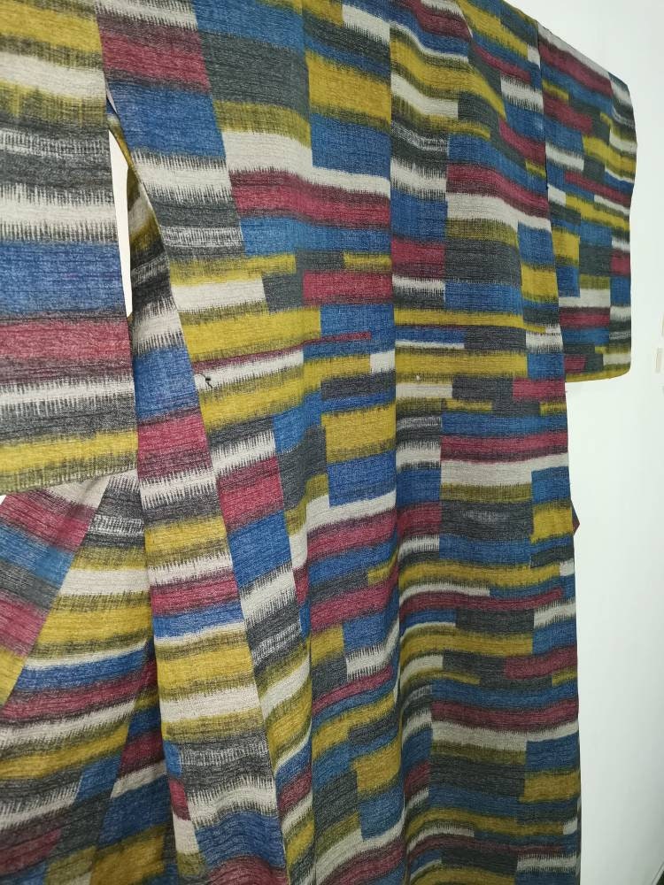 Japanese Kimono Robe Blue Abstract Kimono Dress | Floral Kimono ...