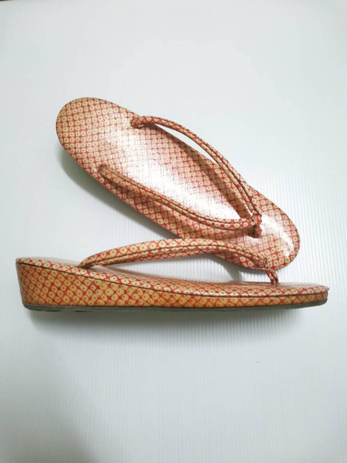 Japanese Traditional Red Zori Geta Sandal Slipper Geta Shoes - Etsy