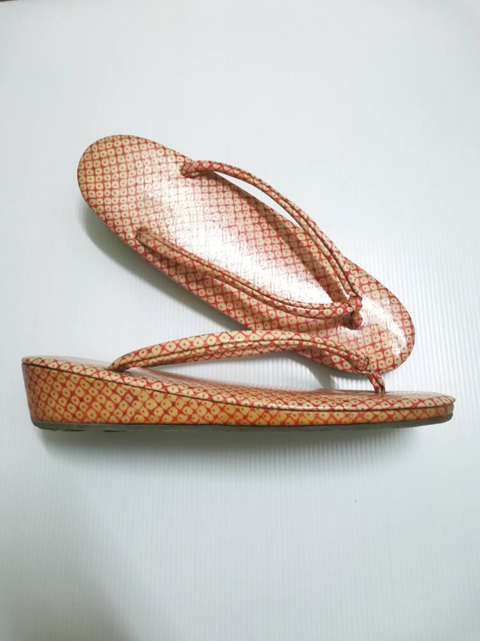 Japanese Traditional Red Zori Geta Sandal Slipper Geta Shoes - Etsy