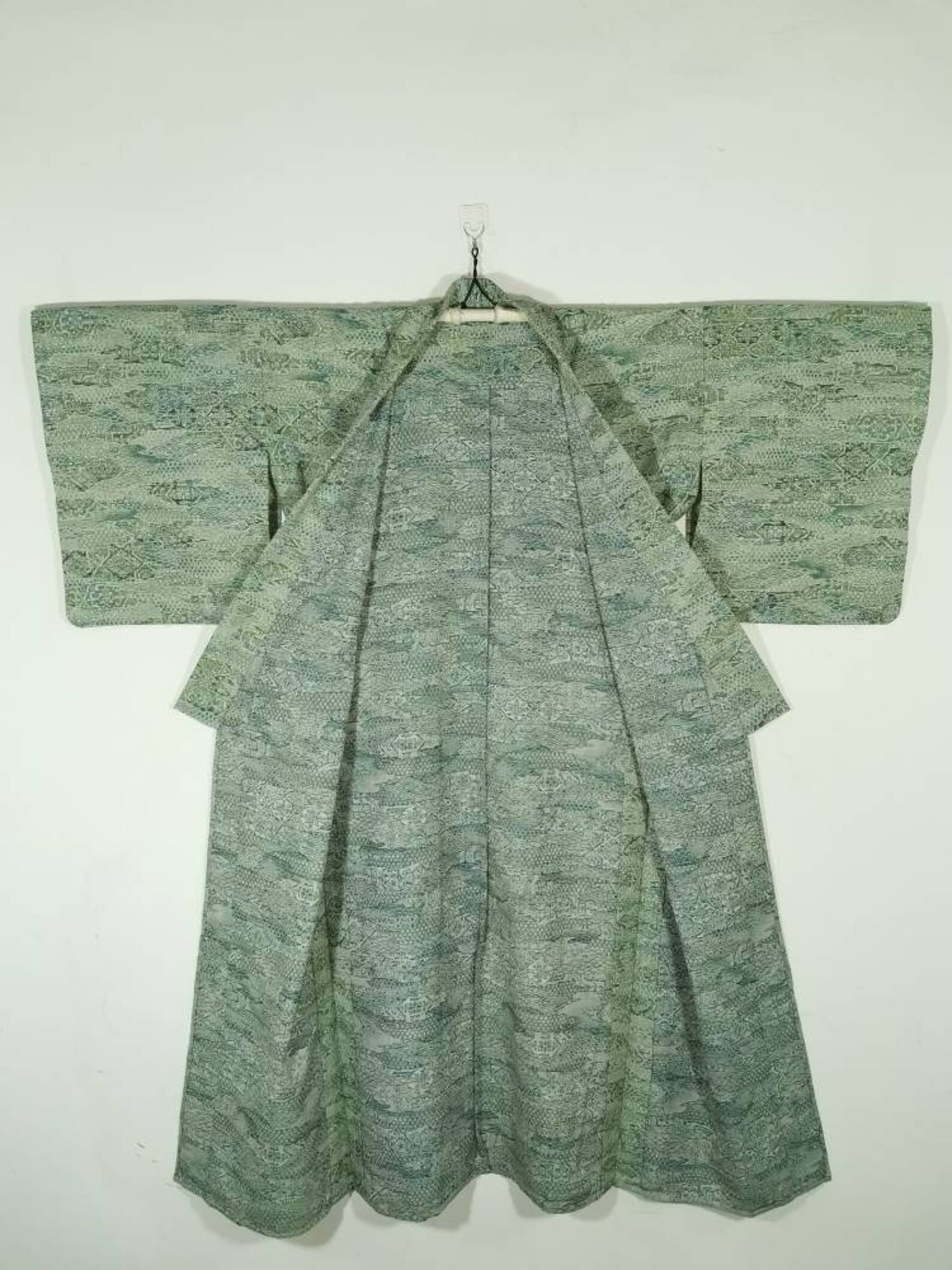 Japanese Kimono Robe Green Abstract Kimono Dress | Floral Kimono ...