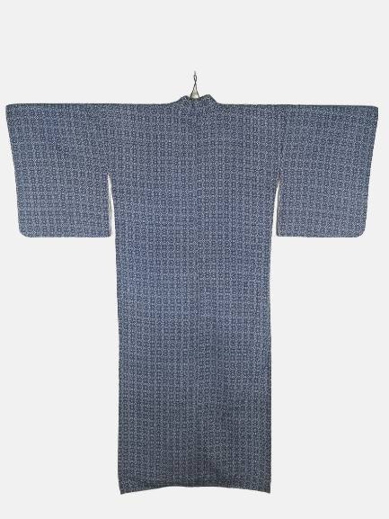 Japanese Kimono Robe Blue Abstract Kimono Dress Floral - Etsy