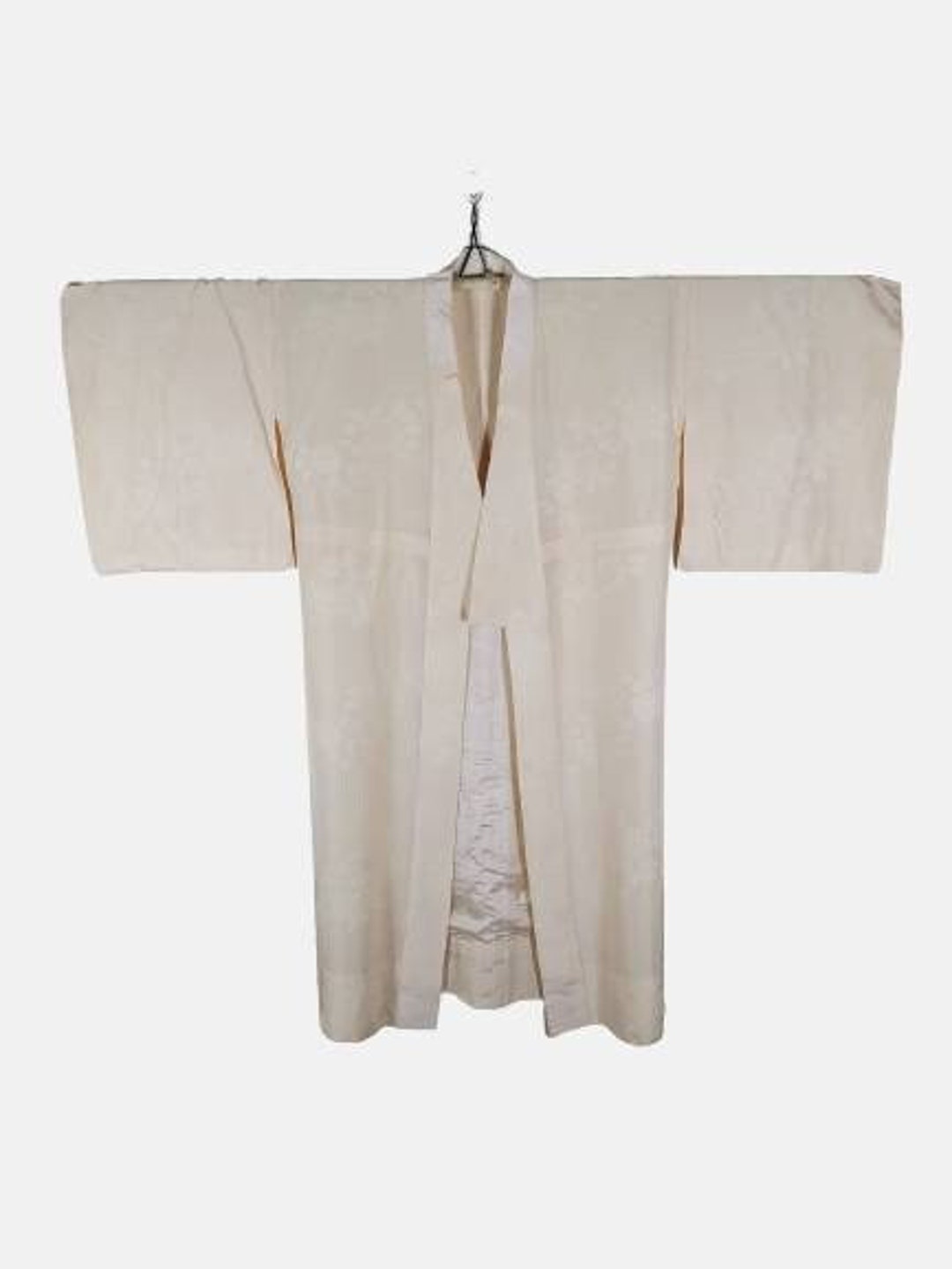 Japanese Women's Traditional Juban Cream Floral Nagajuban Inner Under ...