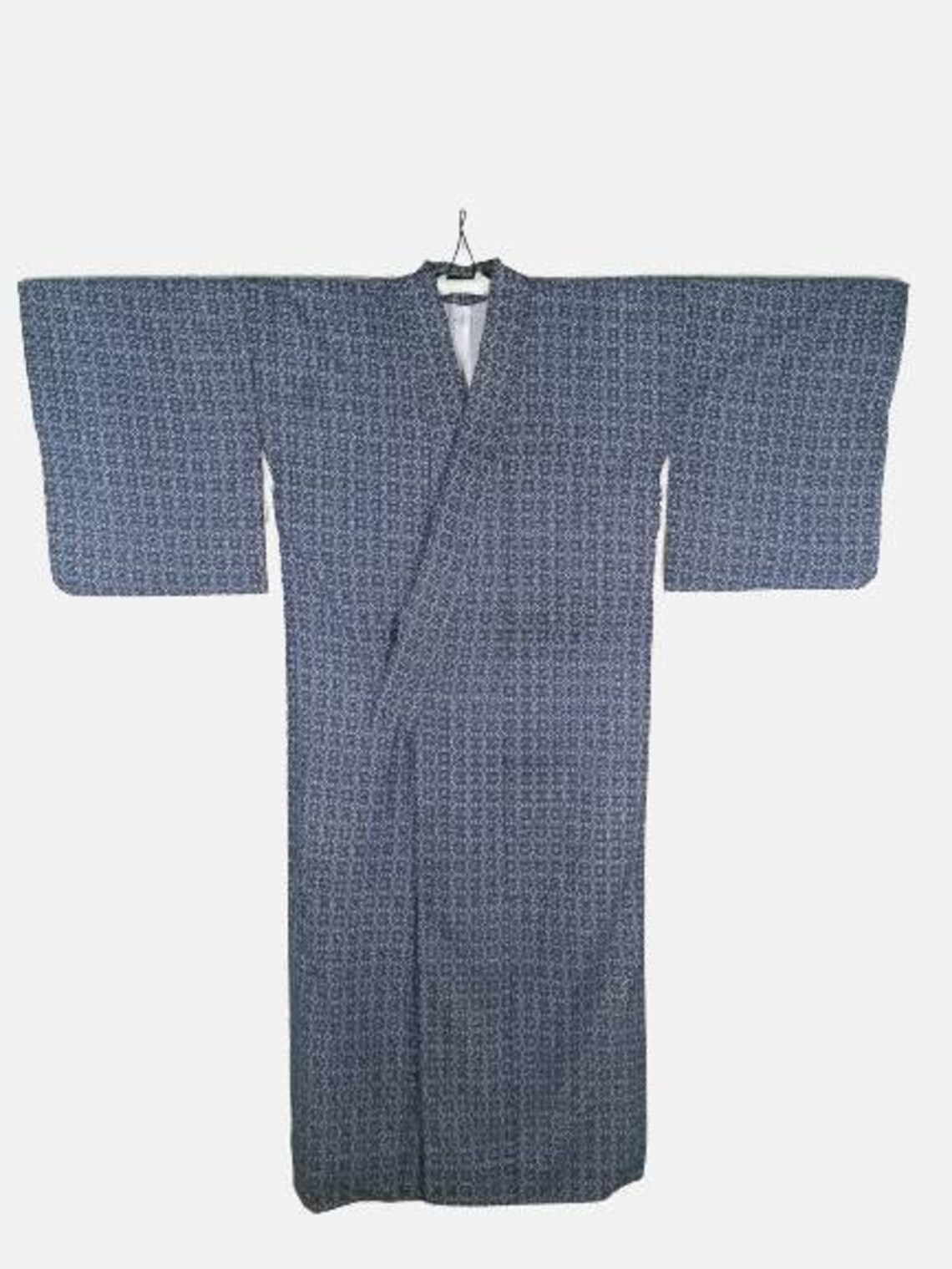 Japanese Kimono Robe Blue Abstract Kimono Dress Floral - Etsy