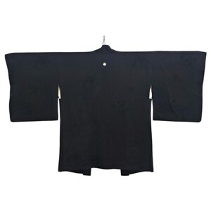 Japanese Black Haori Floral Kimono Jacket | Floral Kimono Haori ...