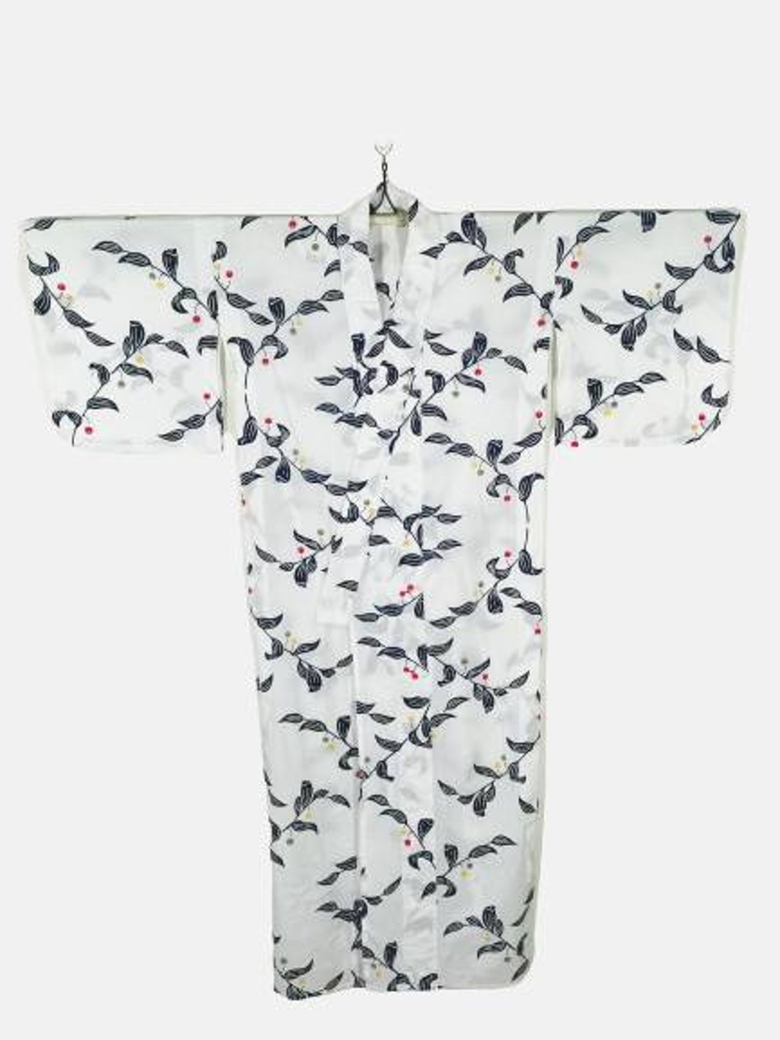 Japanese Kimono Robe White Floral Kimono Dress Floral Kimono - Etsy