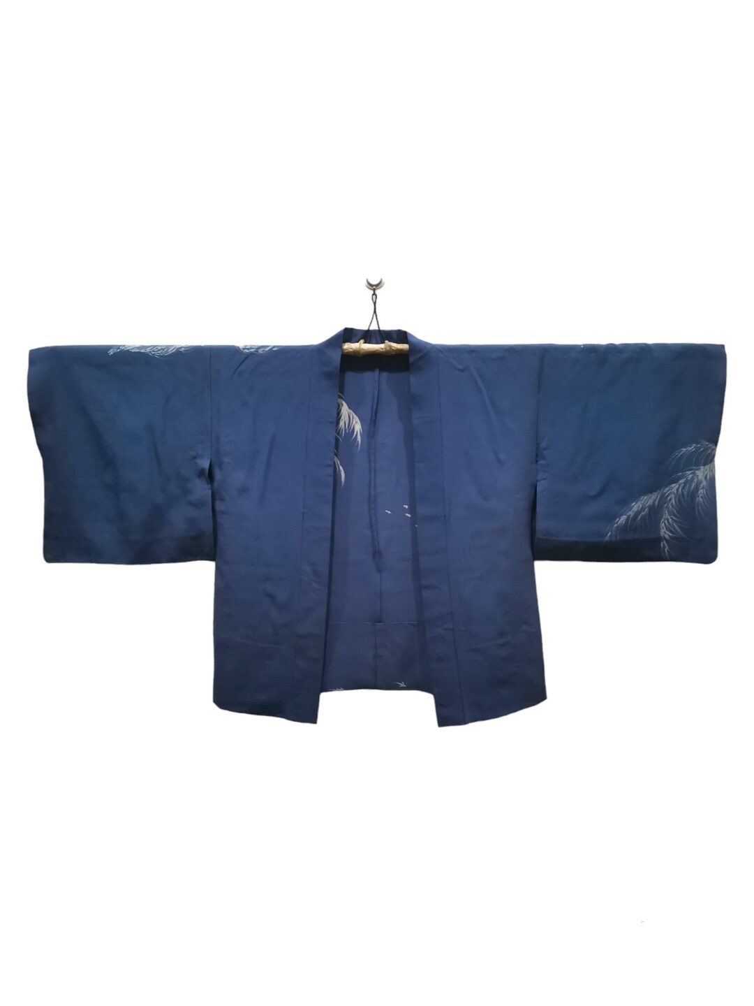 Japanese Blue Haori Thin Abstract Kimono Jacket | Floral Kimono Haori ...