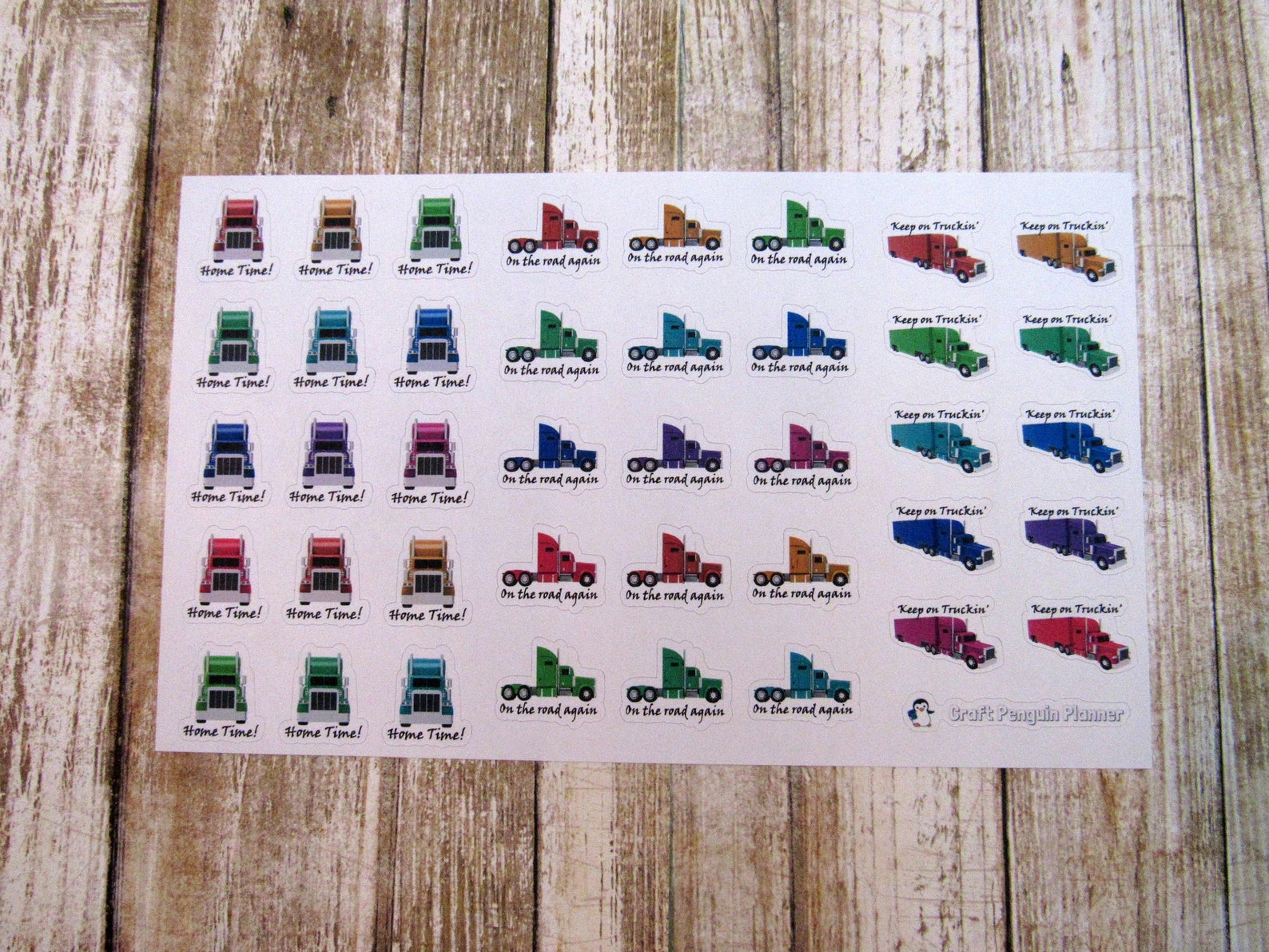 Trucker Planner Stickers, Trucker Wife Planner Stickers, Trucker ...