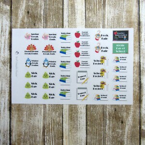 School Year Stickers, School Planner Stickers, Back to School Stickers ...
