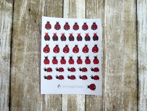 Ladybug Deco Stickers Ladybug Stickers Ladybird Stickers - Etsy