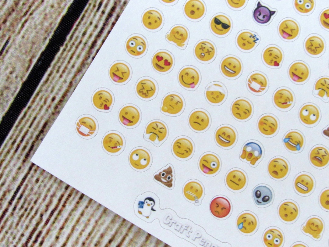 TINY Emoji Stickers, Emoji Stickers, Tiny Planner Stickers, Book ...