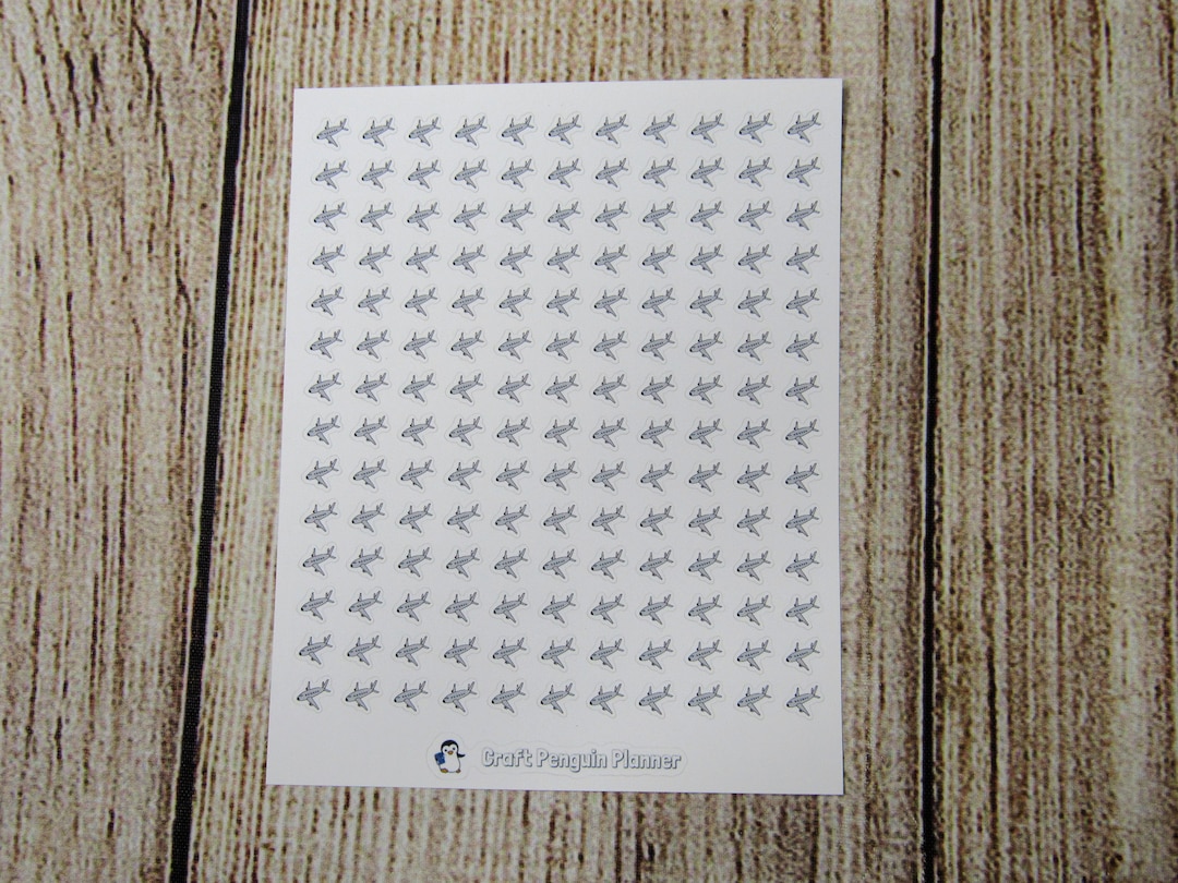 TINY Airplane Sticker, Hand Drawn Plane Sticker, Air Travel Sticker ...