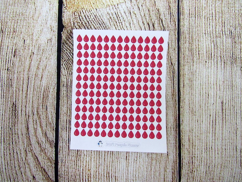 TINY Blood Drop Stickers Mini Blood Drop Stickers Functional | Etsy