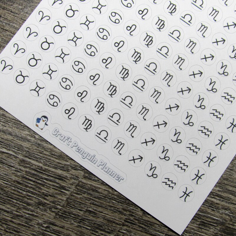 Zodiac Stickers - Etsy