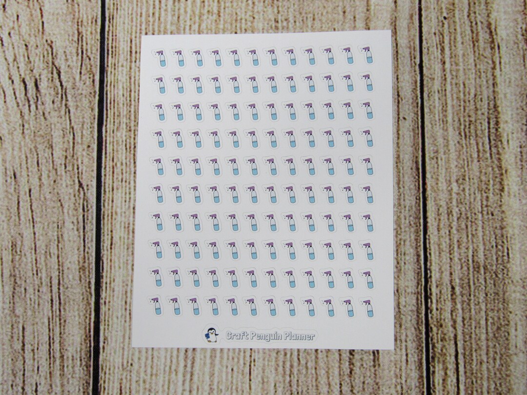 TINY Spray Bottle Doodle Sticker, Cleaning Sticker, Chores Sticker ...