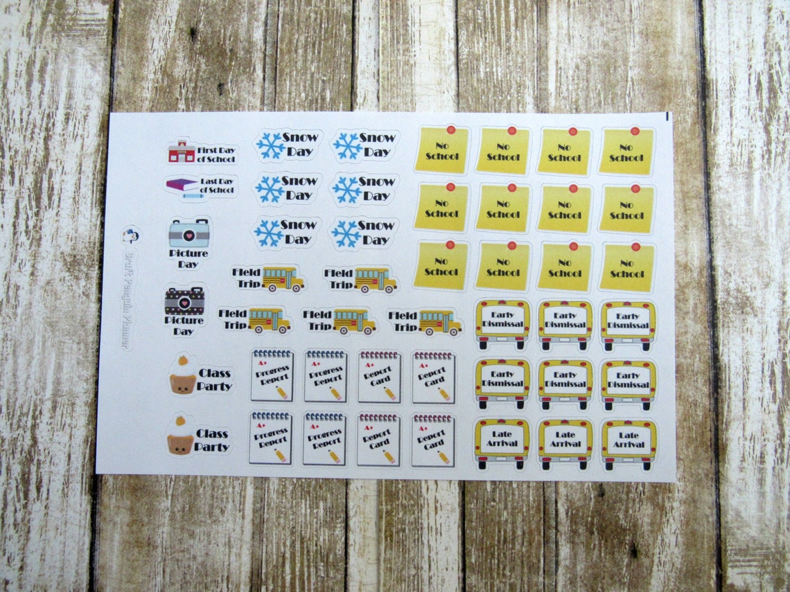 School Year Stickers School Planner Stickers Back to School - Etsy