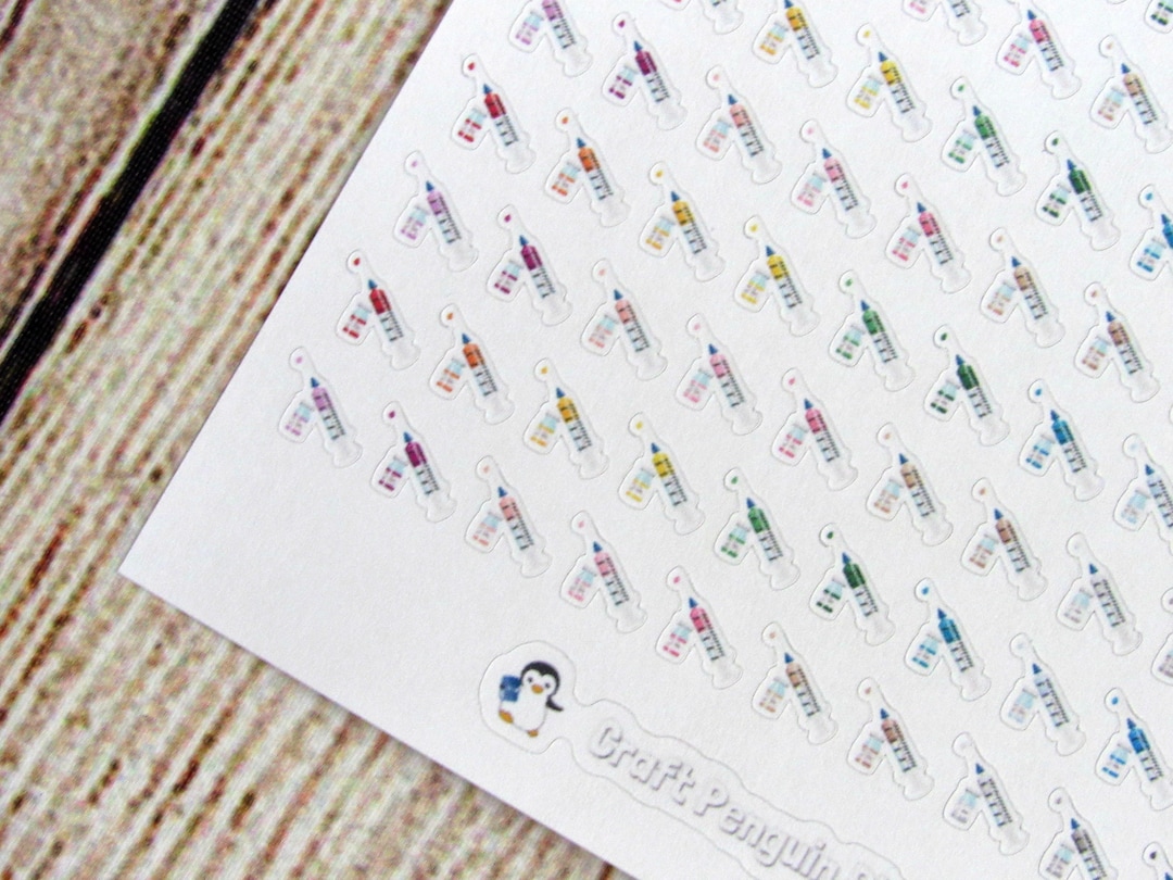 TINY Injection Sticker, Syringe Sticker, Injection, Medicine Sticker ...