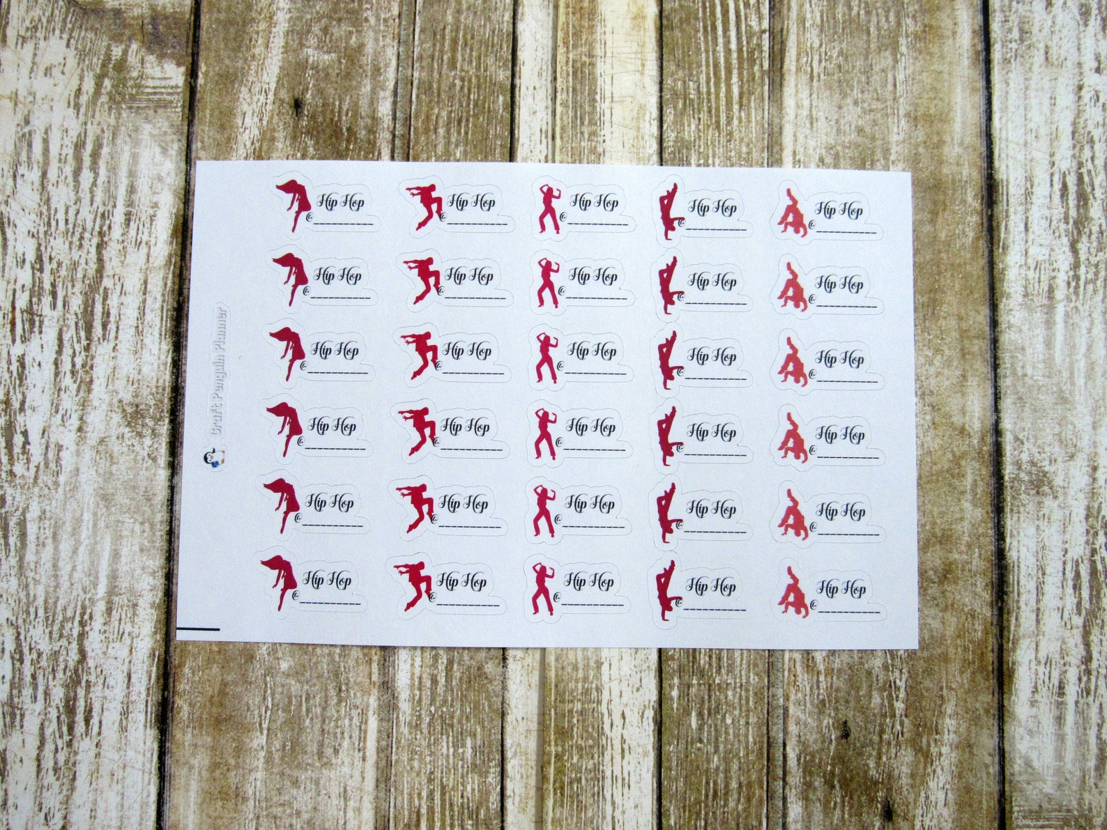 Dance Class Sticker Hip Hop Sticker Dance Sticker Planner | Etsy