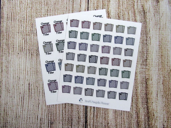 Change Filter Sticker Air Filter Sticker Filter Icon Change | Etsy