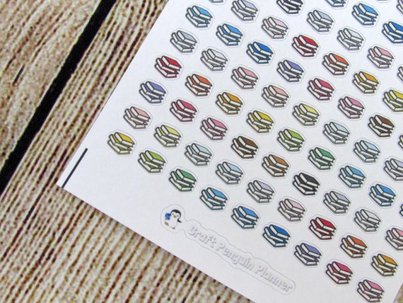 TINY Books Stickers Tiny Book Stack Reading Stickers Mini - Etsy
