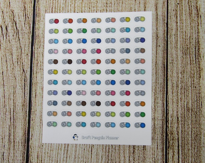 Change Contacts Functional Stickers S011 Contact Case Stickers Routine ...