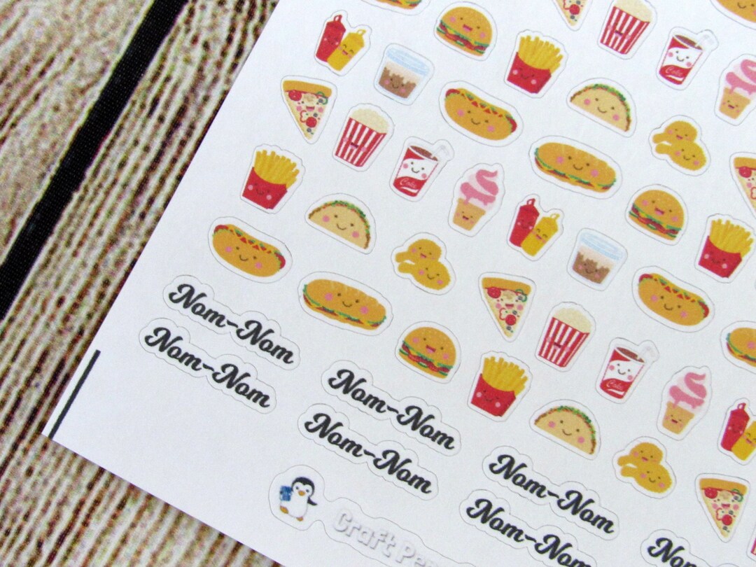 TINY Fast Food Mixed Sheet, Junk Food Sticker, Cheat Day Sticker ...