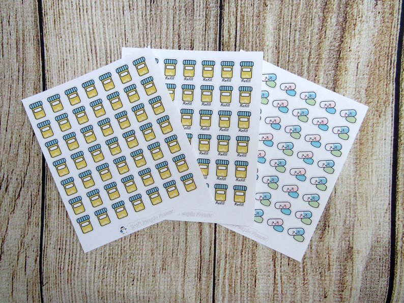Medicine Reminder Sticker Refill Prescription Sticker Pill - Etsy
