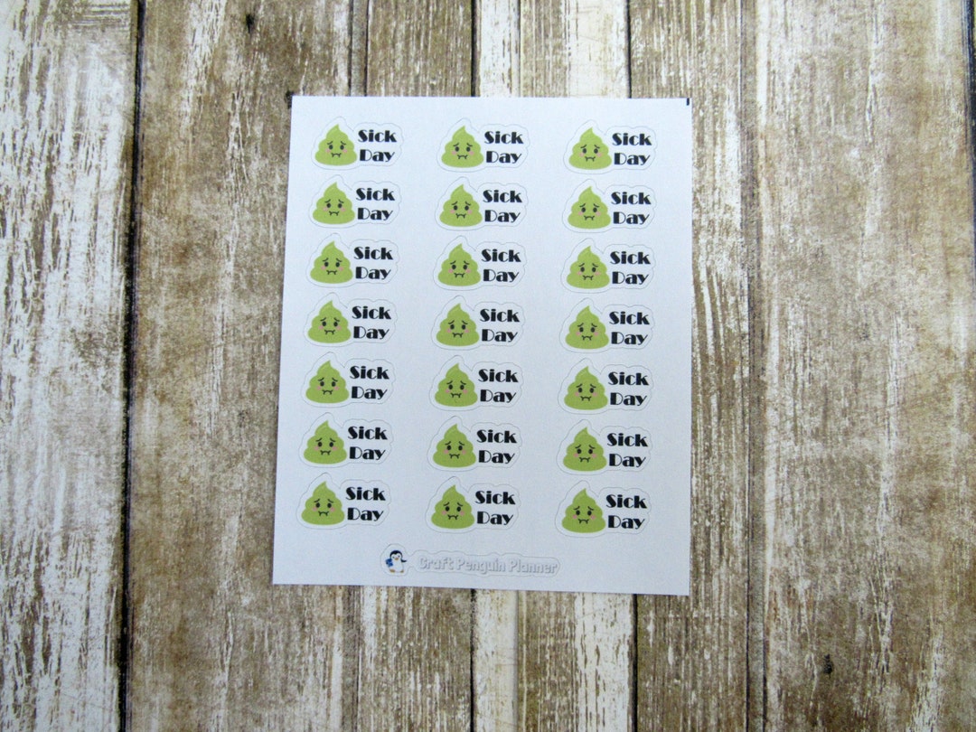 Sick Day Stickers, School Year Stickers, School Planner Stickers, Back ...