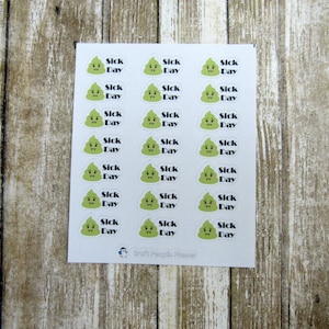 Sick Day Stickers, School Year Stickers, School Planner Stickers, Back ...