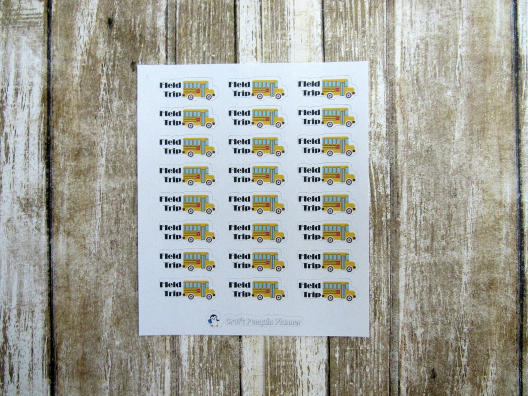 Field Trip Stickers, School Year Stickers, School Planner Stickers ...