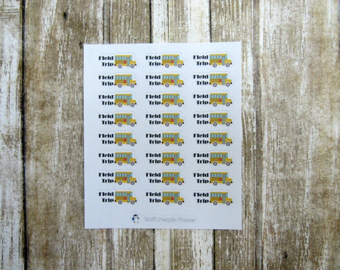 Field Trip Stickers, School Year Stickers, School Planner Stickers ...