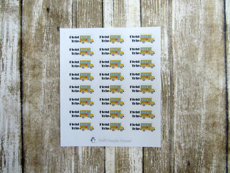 Field Trip Stickers School Year Stickers School Planner - Etsy