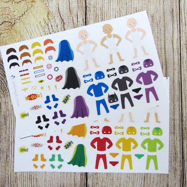 Superhero Sticker - Etsy