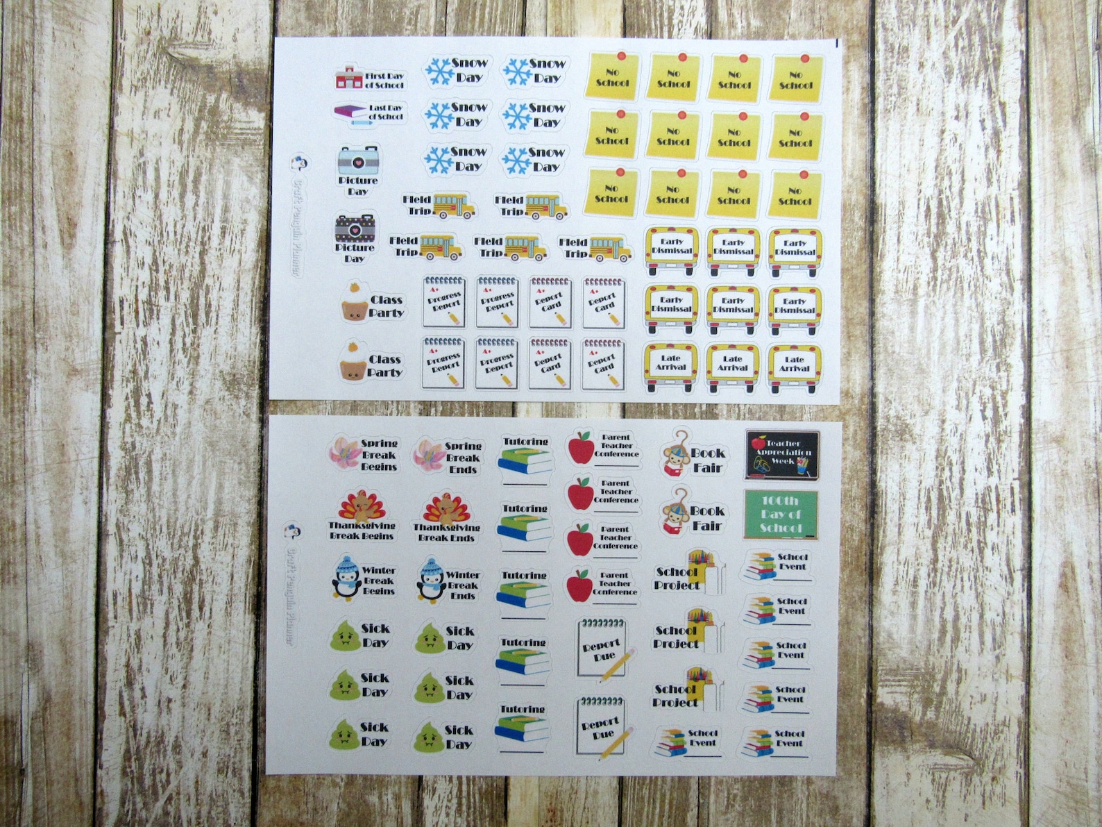 School Year Stickers School Planner Stickers Back to School - Etsy